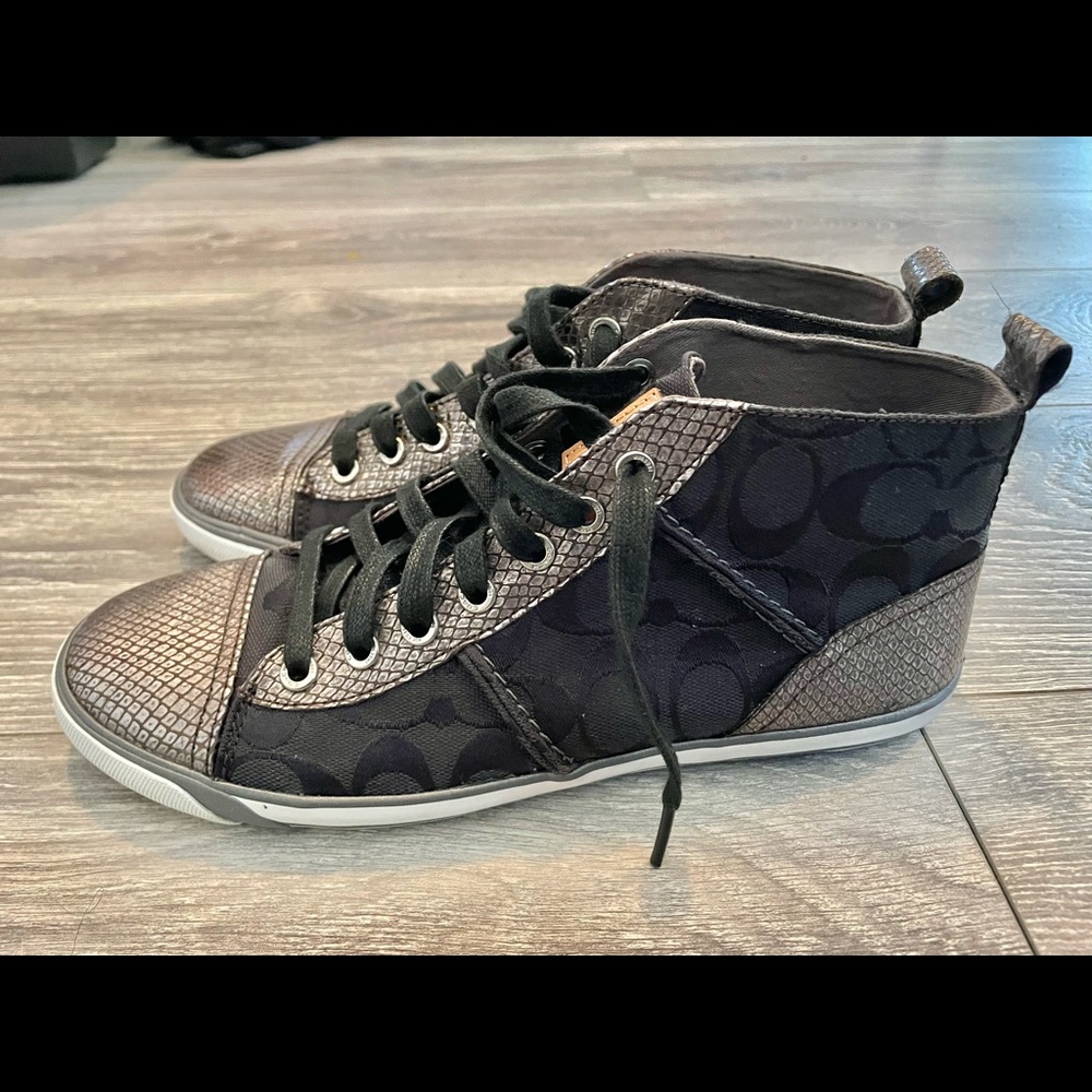 Coach Limited Edition Snake Metallic High Top Tennis … - Gem